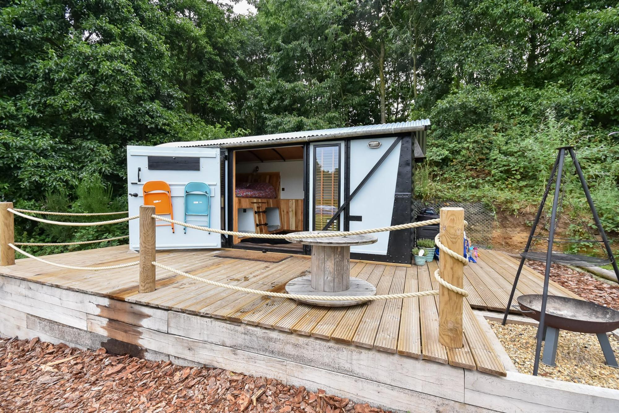 Ronnie - converted Railway Carriage 4 at Whitlingham Broad Campsite ...