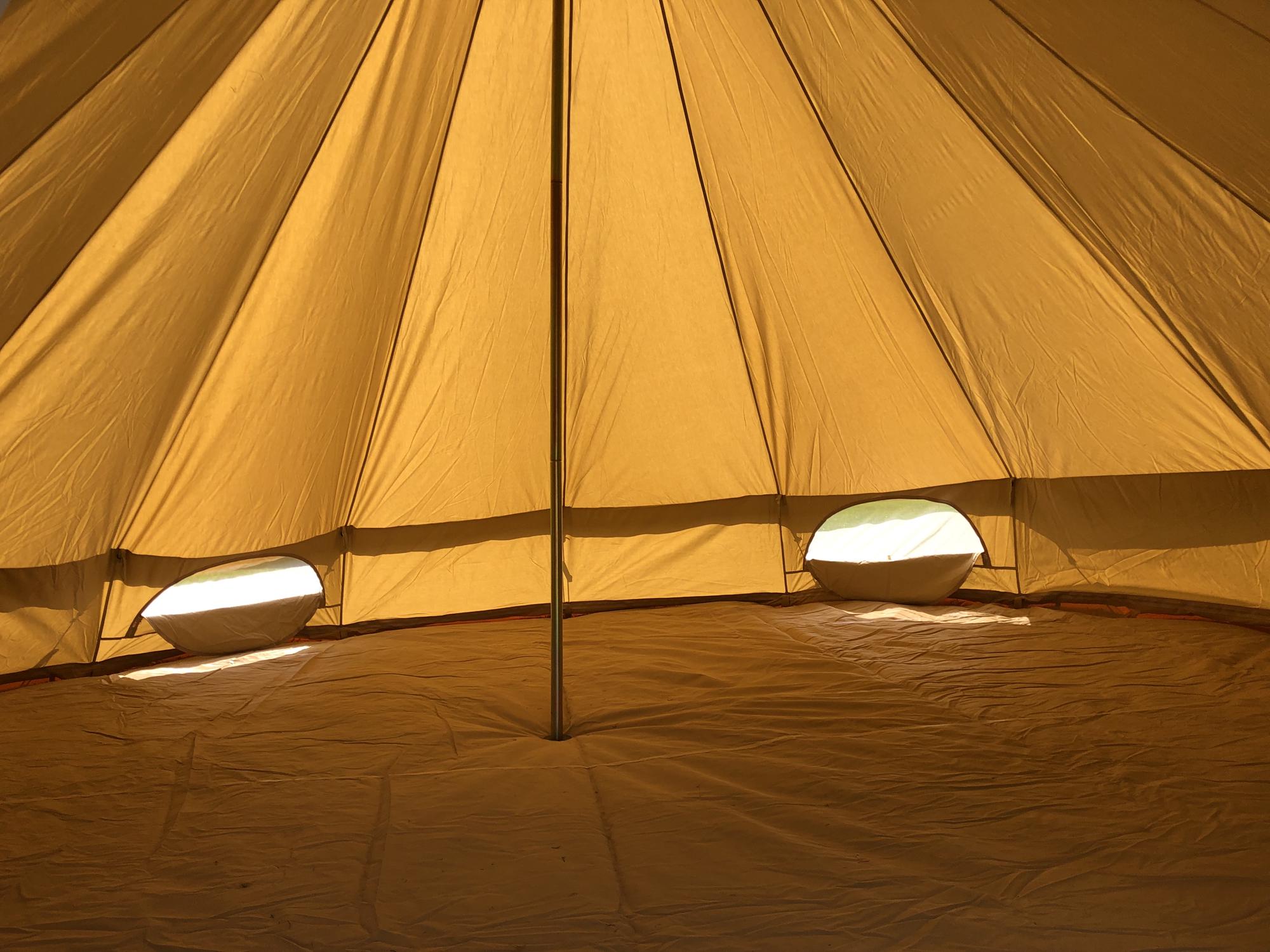 Pre-Pitched Empty Bell Tent 30 at Swattesfield Campsite - Bedful Web ...